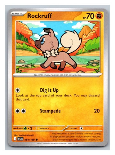 Rockruff #084/159 SV09: Journey Together Pokemon Trading Card TCG ...
