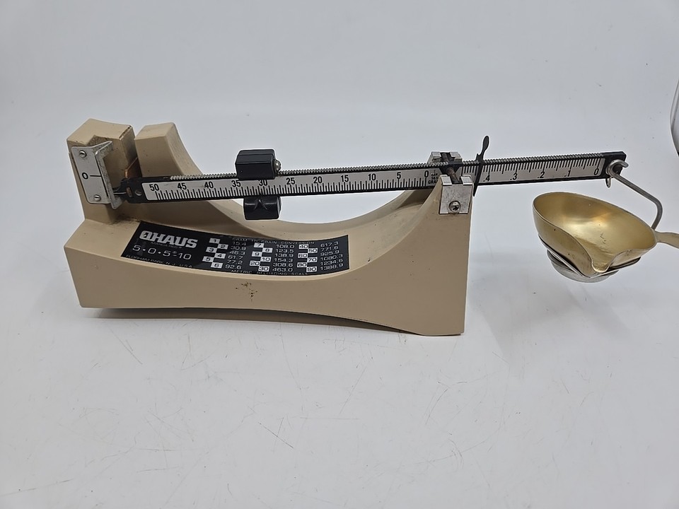 OHAUS 5 0 5 505-10 Precision Reloading Scale Balance Beam w/ Box | eBay