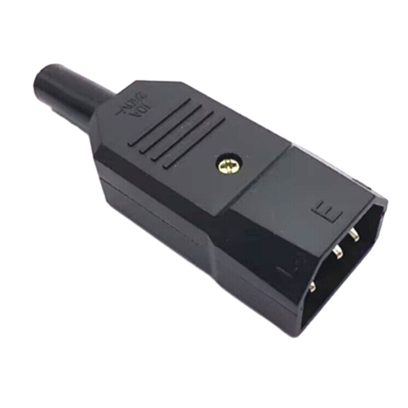 3pin Male Female Plug Socket DIY Rewireable Power Plugs IEC C14 Male ...