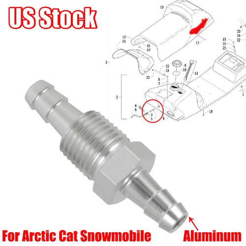 For Arctic Cat Snowmobile Fuel Gas Tank Outlet Fitting 0670-042 Z 570 ...