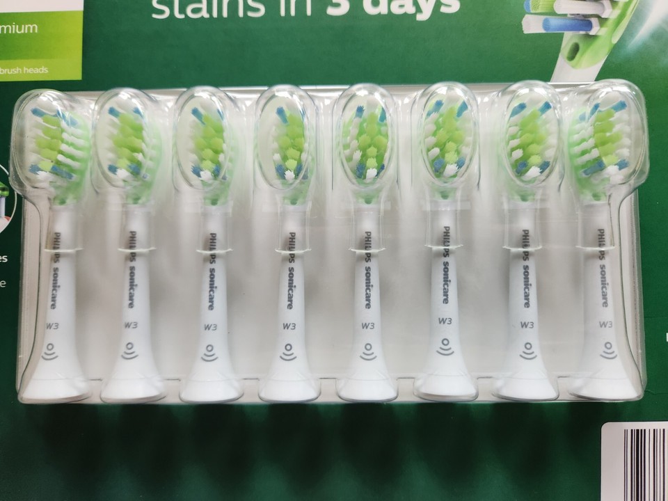 (8) Pack Philips Sonicare W3 Premium White Replacement Tooth Brush Head ...