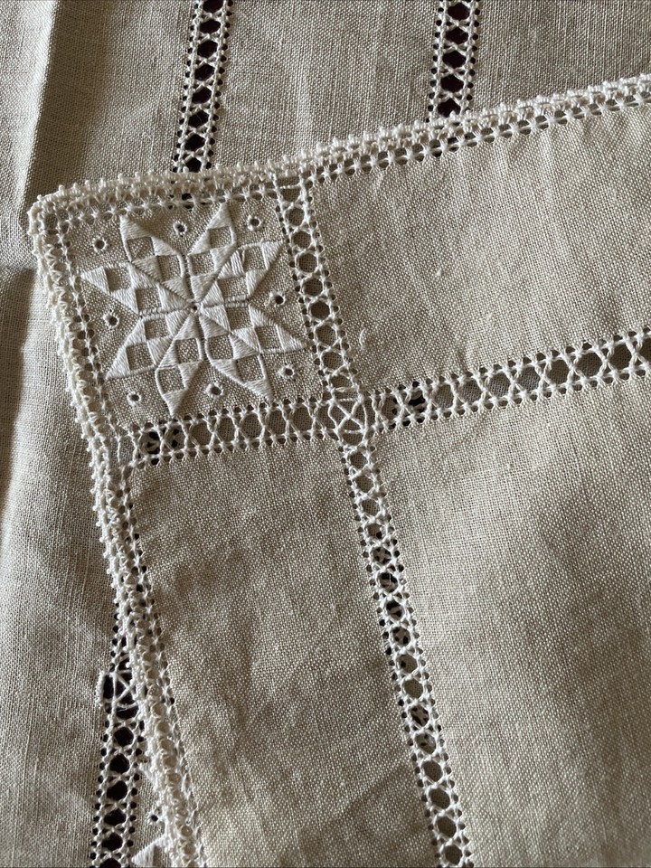 Exquisite Lefkara Lace handmade Cypriot Embroidery Linen Tablecloth ...