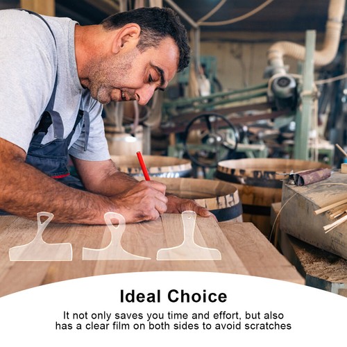 Acrylic Stroke Curvy Cutting Board Transparent Handle Templates ...