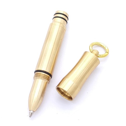 Mini Brass Pen Ballpoint Signature Office Keychain Pen With 5pcs ...