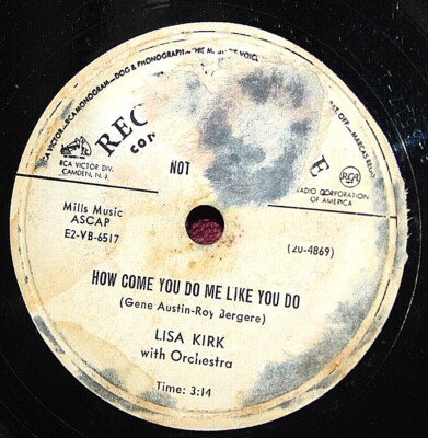 Lisa Kirk How Come you Do Me Like you Do PROMO 78 PLAY GRADED Fully ...