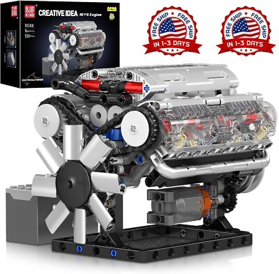 Visible V8 Internal Combustion Ohc Engine Motor Working Model Haynes ...