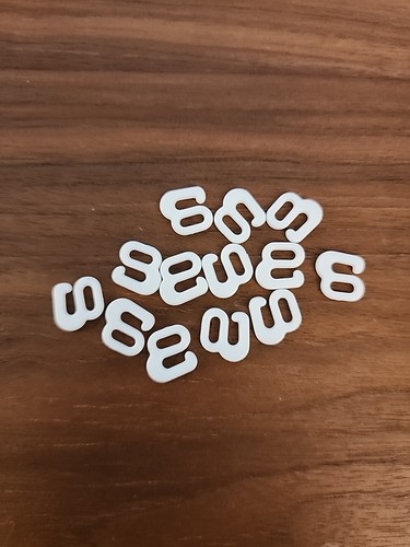 1/2 inch White Plastic G-Hooks For Sewing, Swimwear, Crafting, DIY 100 ...