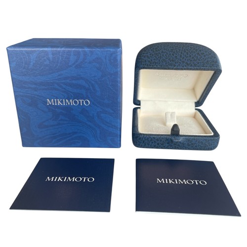 Mikimoto Pearl Jewelry Case Storage Blue Box Outer Box Booklet Empty ...