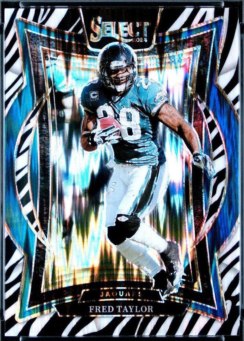 2024 Panini Select - Concourse Fred Taylor #57 Zebra Shock Prizm for ...