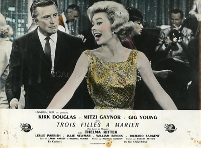 KIRK DOUGLAS MITZI GAYNOR FOR LOVE OR MONEY 1963 3 VINTAGE PHOTOS ...
