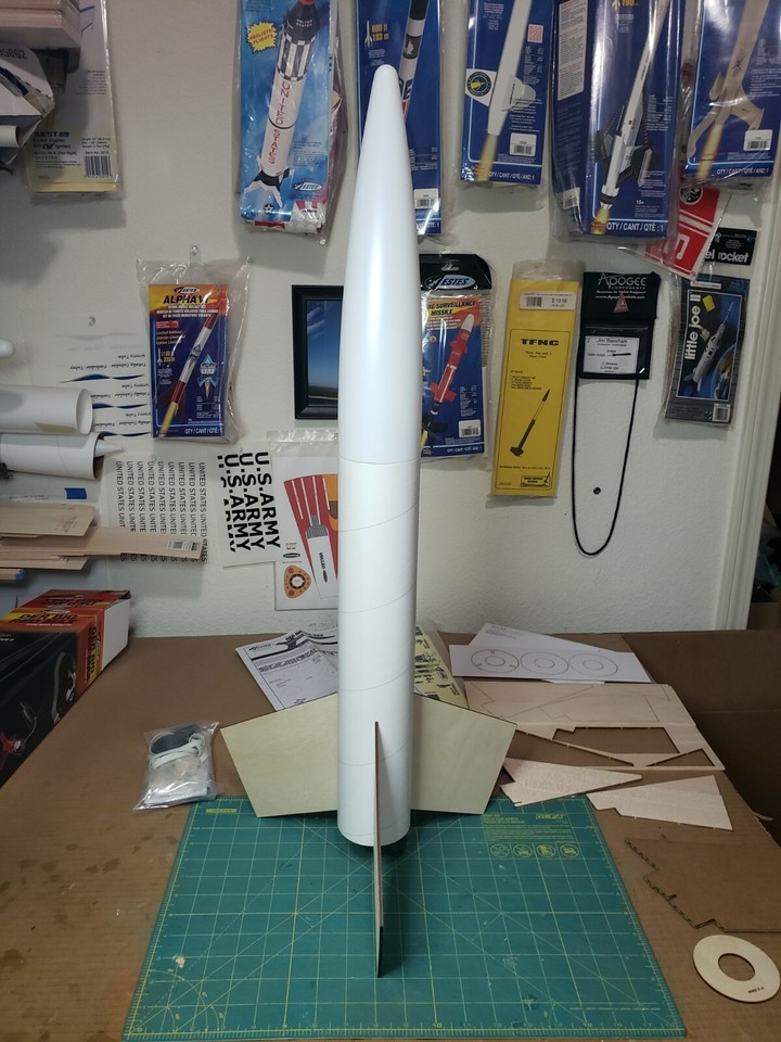 Plywood Fin and Centering Ring Upgrade For Estes Big Red Max Model ...