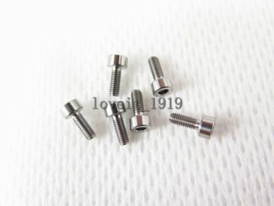 6PC M3 x 8mm Bolt Titanium M3X8 Socket Cap Screw Allen KEY BOLT HEX ...