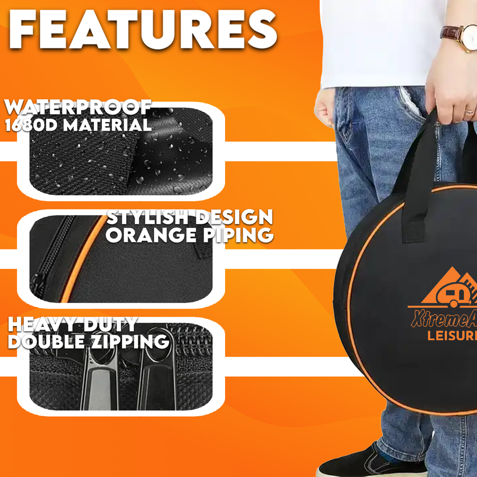 Cable Storage Bag Water Resistant Organiser Hook Up Mains EV Lead ...