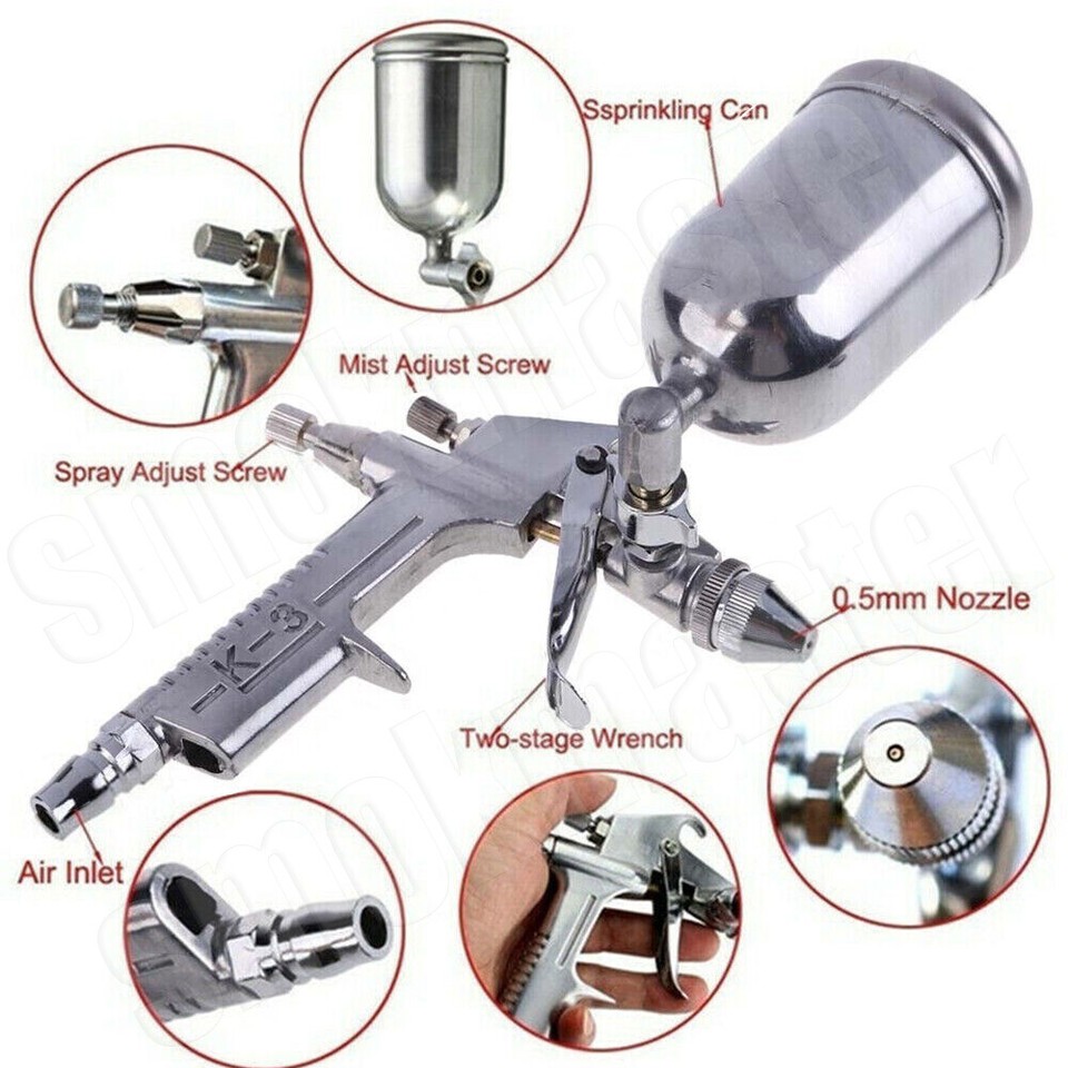 Mini HVLP Air Spray Gun Auto Car Detail Touch Up Paint Sprayer Spot ...