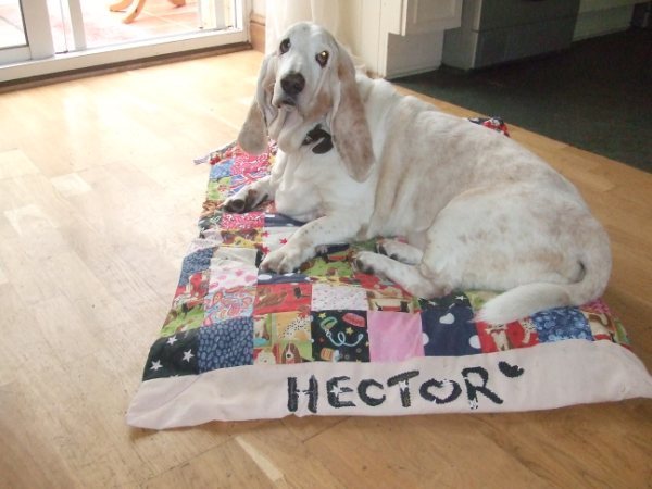 Handmade Personalised Patchwork Dog bed quilt liner ideal for sofa car ...