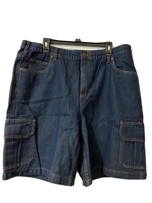 Haband Casual Joe Blue Jean Shorts Plus Size 42 Elastic Waist Big Mens ...