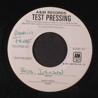 BROTHERS JOHNSON: dancin' free / same A&M 7" Single 45 RPM | eBay