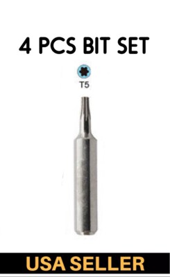 4X T5 System 4 Hex Torx Micro Screwdriver Bits | eBay