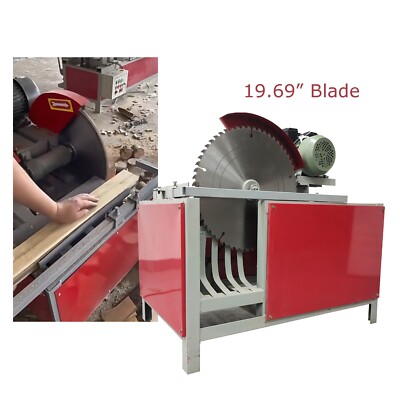 220V 19.7" Blade Desktop Round Wood Cutting Saw Circle Wood Log Cut-off ...