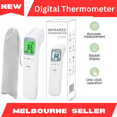 Forehead Body Temperature Meter Digital LCD Infared Thermometer Gun Non ...