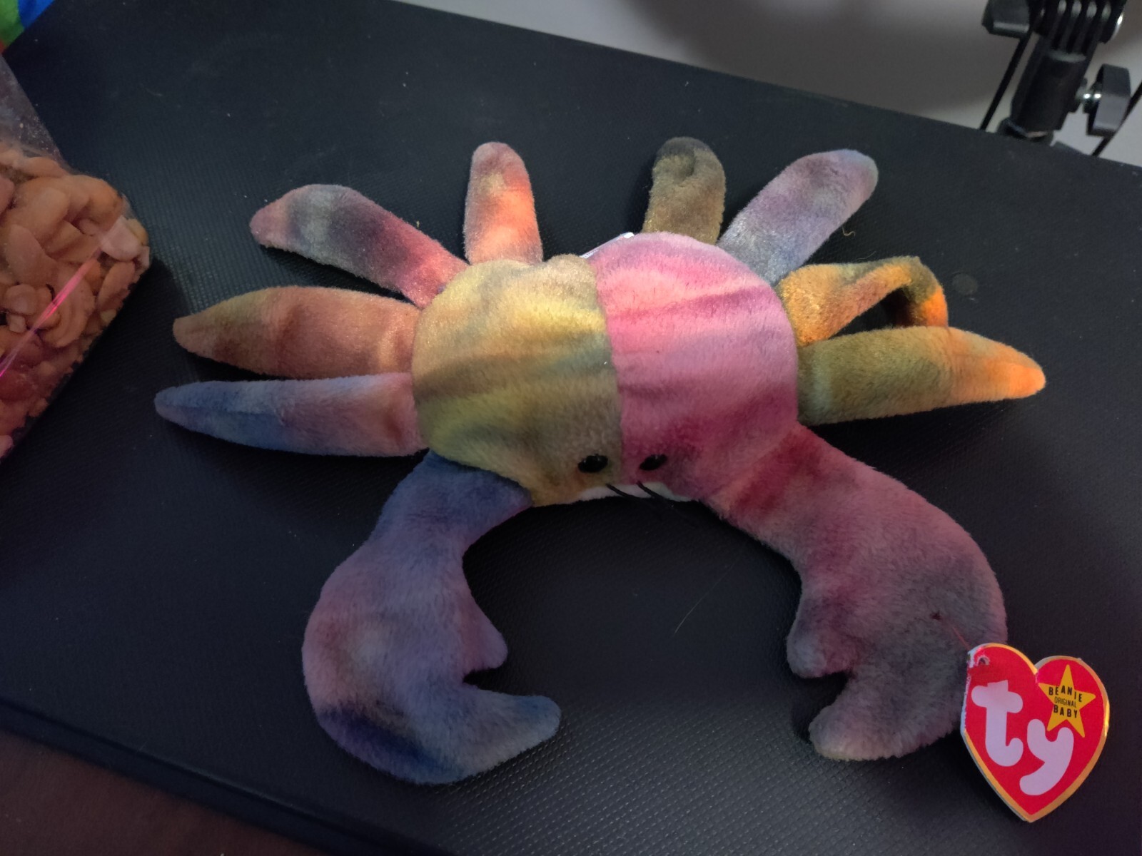 Ty Beanie Baby Babies 6” Claude the Crab Bean Plush Stuffed Animal Toy ...