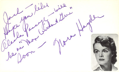 Nora Hayden Signed Auto 3x5 Index Card Angry Red Planet | eBay