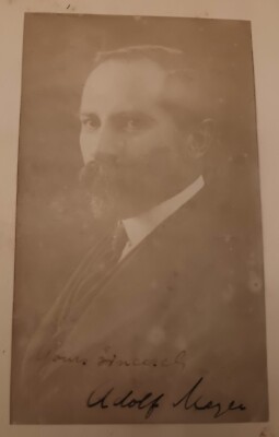 1910 ADOLF MEYER RENOWNED PSYCHIATRIST HAND SIGNED PHOTO AUTOGRAPH ...