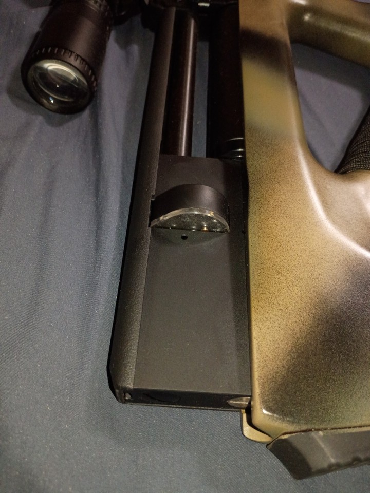 Secondhand Air Rifle PCP 9 Pellet Airgun w/ Picatinny Rail Wooden Stock ...