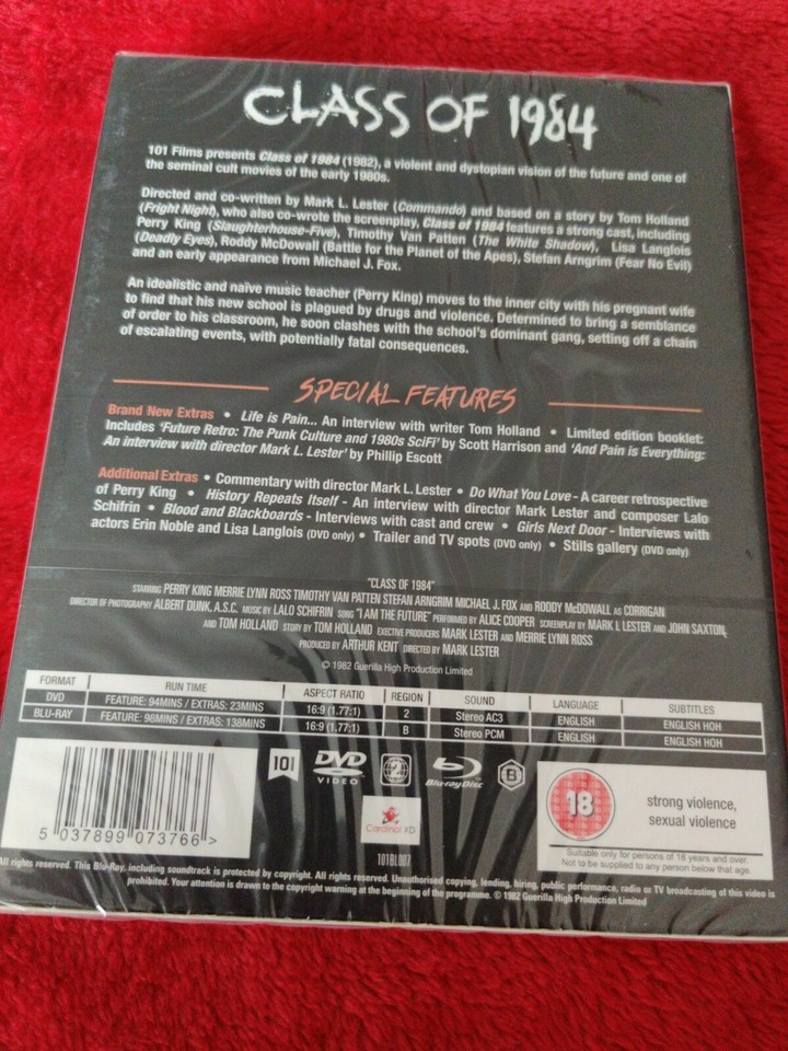 CLASS OF 1984 LIMITED EDITION BLU RAY & DVD COMBI NEW W/ SLIPCOVER | eBay