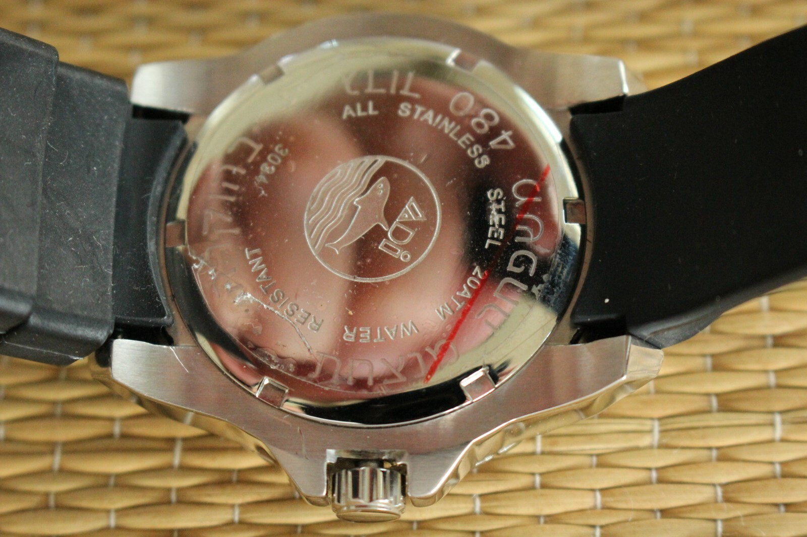 NIB CLEAN UN-ISSUED INSCRIBED ADI IDF ISRAEL BLK/BLK 200M QUARTZ WATCH ...