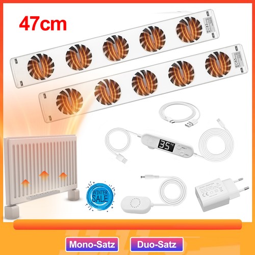 Radiator Fan with 5 Improved Fans Smart Radiator Booster Heaters Saves ...