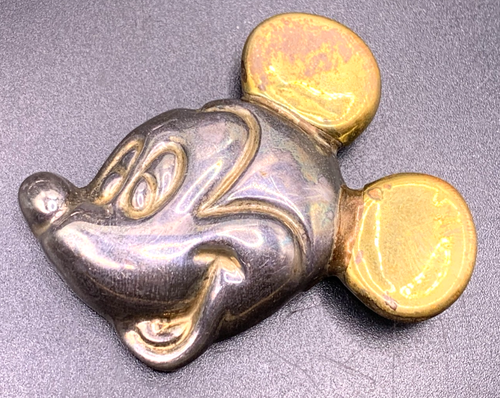 Vintage Large Sterling Silver Mickey Mouse Head Pendant or Brooch Taxco ...