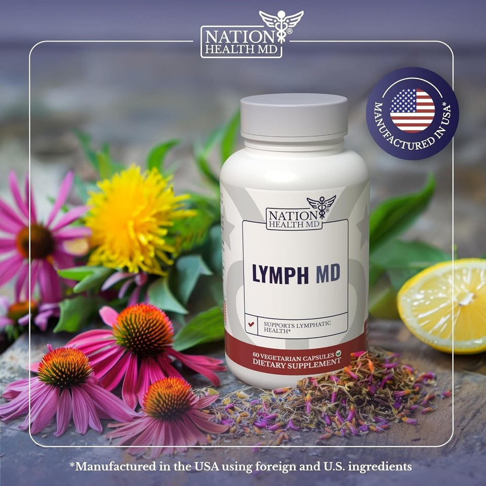Lymph MD - Lymphatic System Supplement with 9 Botanicals. Men and Women ...