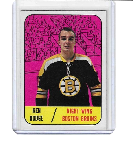 1967-68 KEN HODGE #98 VG Topps * HIGH Scoring Bruins 2 CUPS Star NHL ...