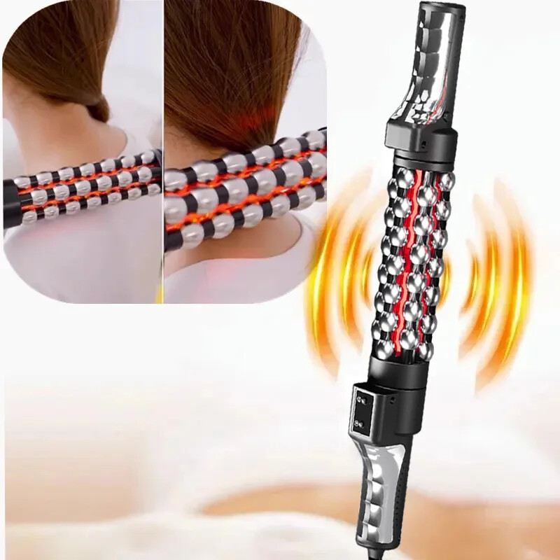 Roll Massager Red Light Heated Massage Device 360° Rotating Roller For ...