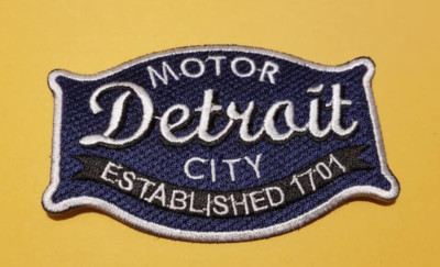 Detroit Motor City Michigan Established 1701 Embroidered blue Patch 2 ...