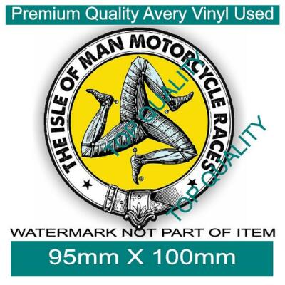 ISLE OF MAN ROUNDEL DECAL STICKER SET MOTORSPORT RALLY MOTORBIKE EDM ...