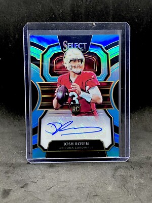 2018 PANINI SELECT JOSH ROSEN ROOKIE RC AUTO AUTOGRAPH BLUE PRIZM SP#D ...