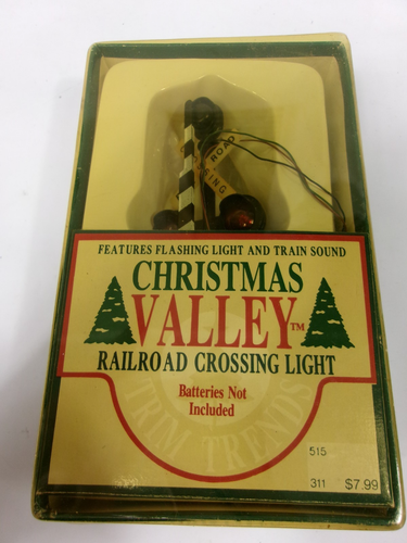 Vintage Christmas Valley Railroad Crossing Light Guard Village Light ...