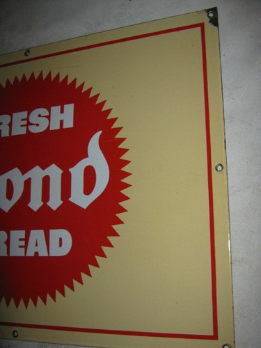 ANTIQUE BOND BREAD METAL PORCELAIN BAKERY KITCHEN RESTAURANT FOOD CAFE ...
