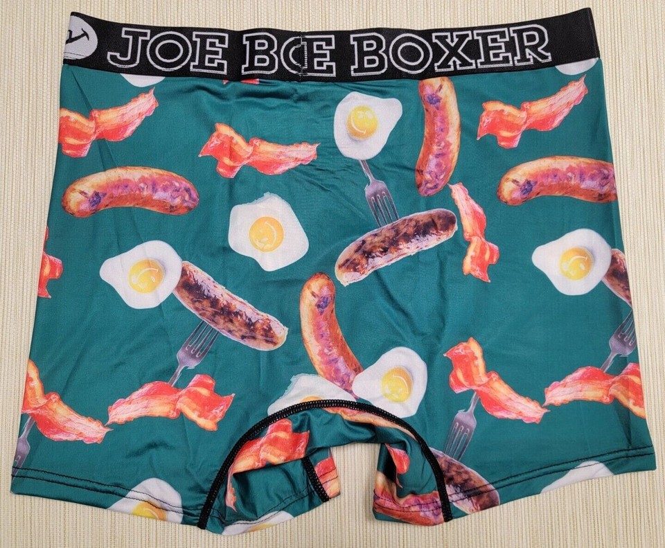 MENS JOE BOXER EGG SAUSAGE BACON BREAKFAST BOXER BRIEF SIZE-S (28-30 ...