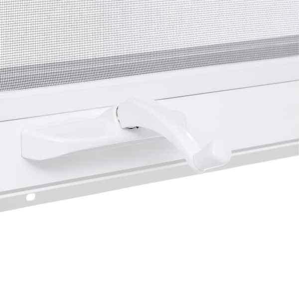 White 32 in. x 16 Inches Awning Vinyl Insulated Window with Screen ...