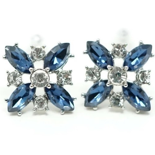 NEW Charter Club Blue Gem Rhinestone Simulated Sapphire Crystal Stud ...