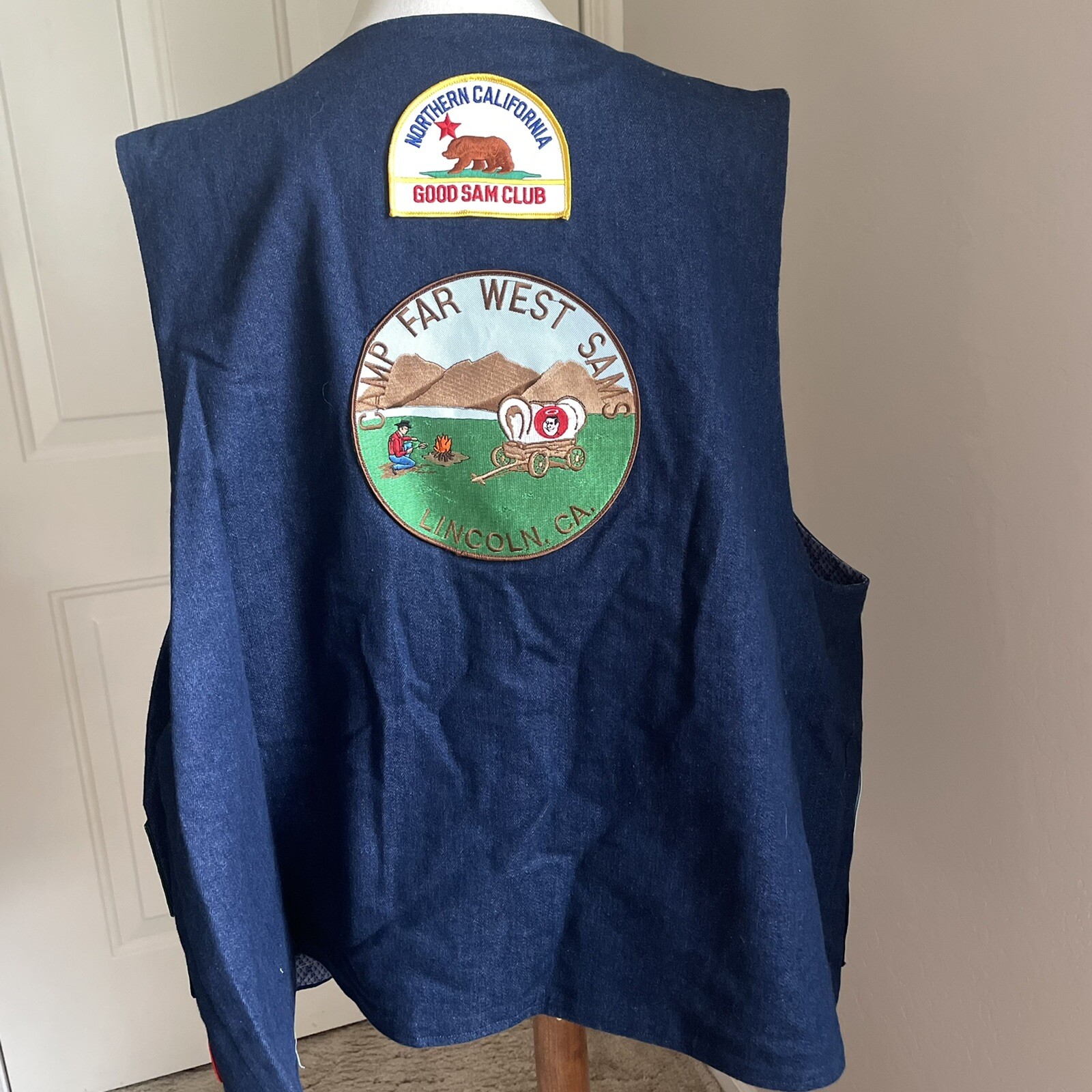 Vintage Good Sam Club Denim Vest 90s Samboree RV Patches Vice President ...