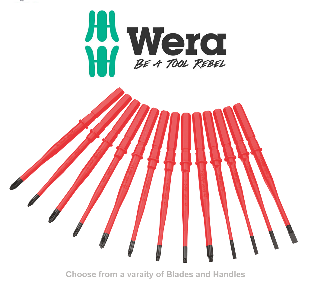 Wera KK VDE Interchangeable Slot Pozi Phillips Torx Hex Square Cabinet ...