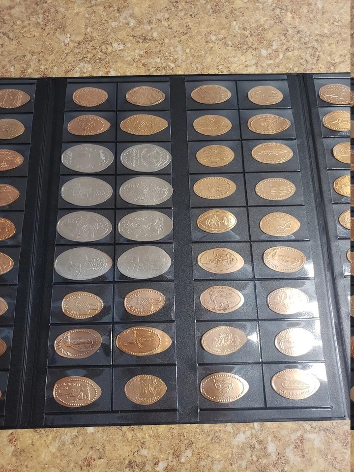 Extra Large Elongated Pressed Penny Book - Holds 144 Coins - Disney ...
