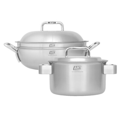 AMT 316TI 5 Layers stainless steel Party Wok11" and Pot 9.5 | eBay