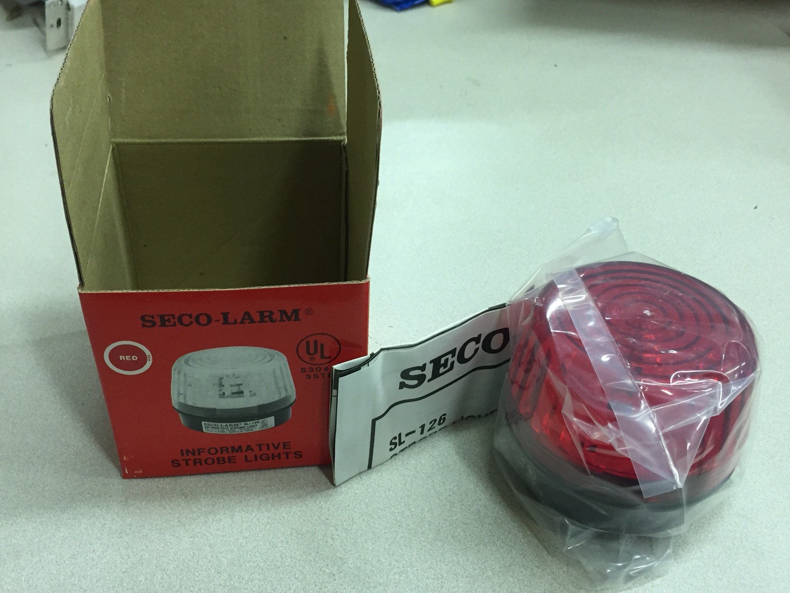 Seco-Larm SL-126 Enforcer Xenon Strobe Light 6VDC-12VDC - Red Lens NEW ...