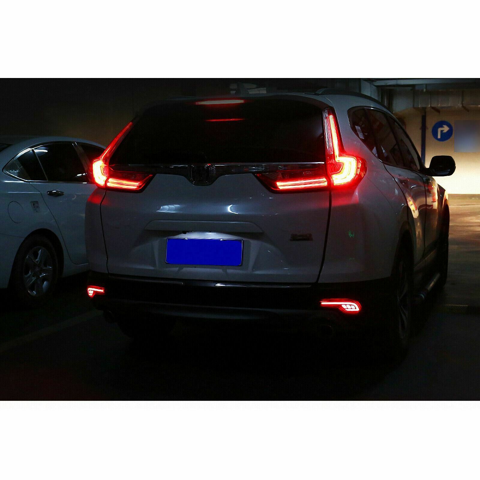 Pair LED Rear Bumper Reflector Brake Tail Fog Light Lamp For Honda CRV ...