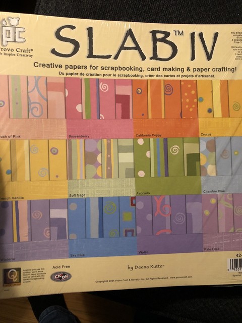 Scrapbook Paper Slab IV 12x12 180 Sheets 80 LB Card Making Provo Craft ...